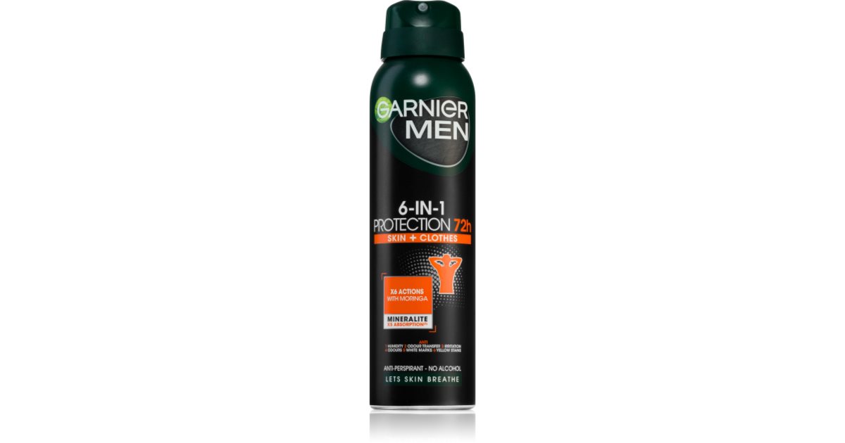 Garnier Men 6-in-1 Protection antiperspirant spray for men | notino.co.uk