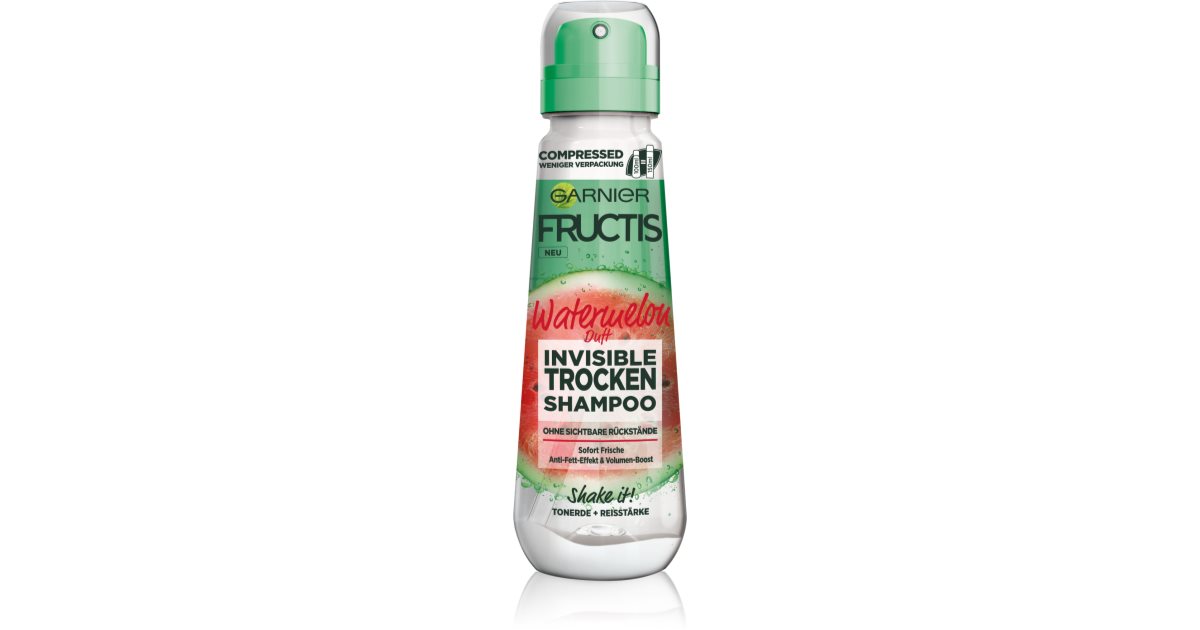 Garnier Fructis Watermelon dry shampoo with a fresh fruity aroma ...