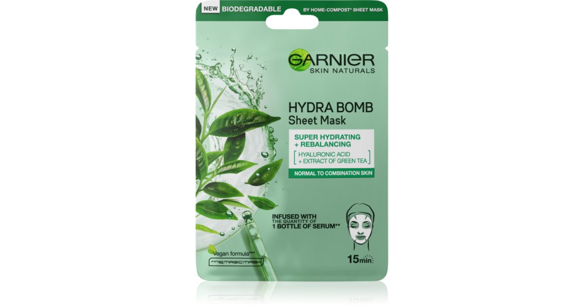 Garnier Textil Masks Hydra Bomb extra feuchtigkeitsspendende reinigende ...