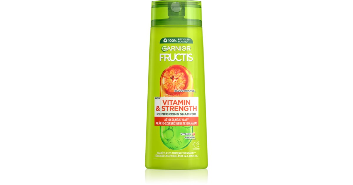 Garnier Fructis Vitamin Strength strengthening shampoo for damaged hair notino