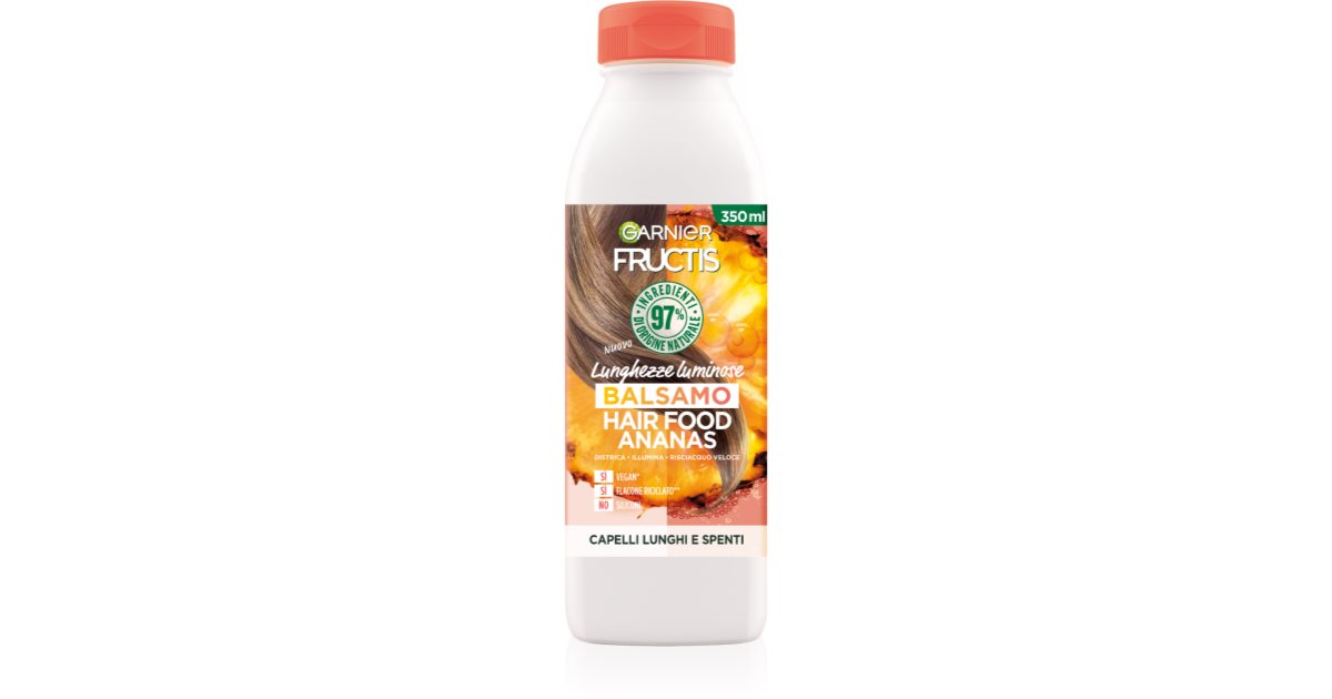 Garnier Fructis Ananas Hair Food balsamo illuminante per capelli lunghi ...