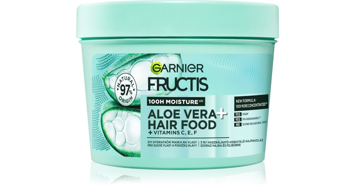 Прегледи на Garnier Fructis Aloe Vera Hair Food хидратираща маска за ...