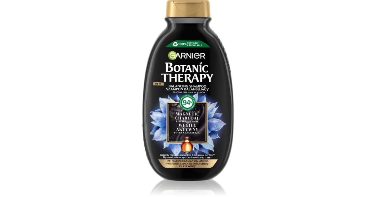 Garnier Botanic Therapy Magnetic Charcoal shampoo for oily scalp and ...