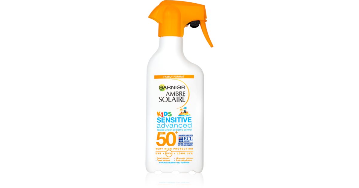 Garnier Ambre Solaire Sensitive Advanced Skyddande spray för barn SPF ...