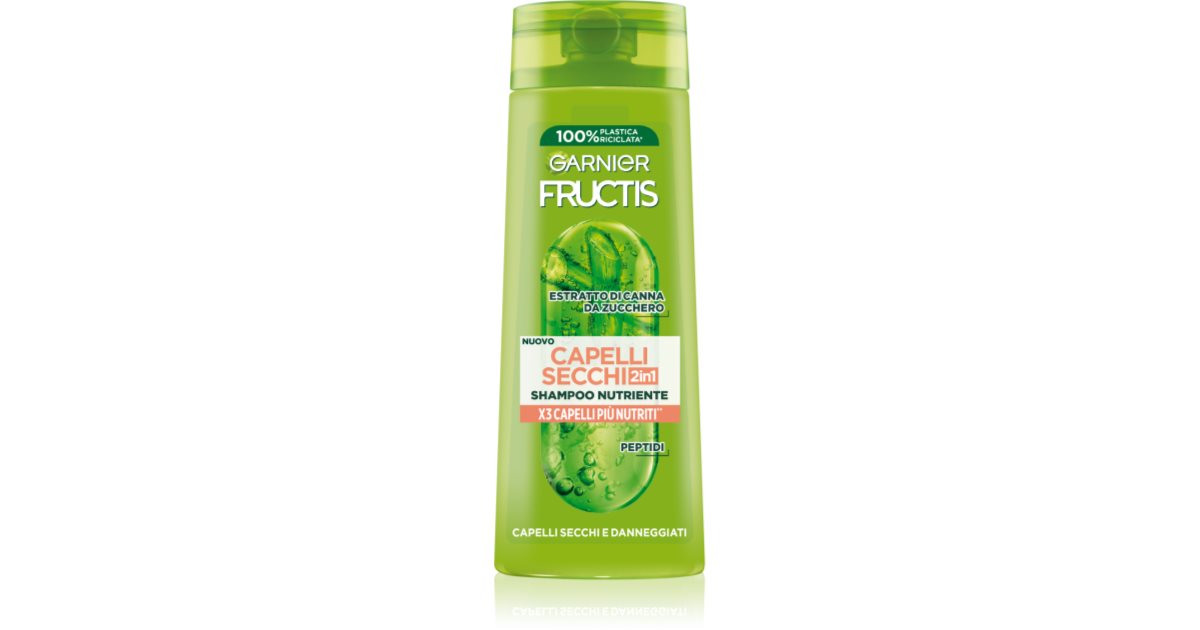 Garnier Fructis Dry Hair 2in1 champô para cabelo seco a danificado ...