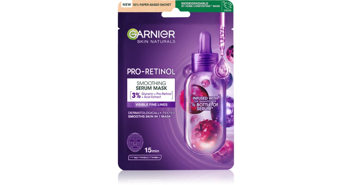 Garnier Skin Naturals Pro-Retinol masacrilla de tejido efecto lifting ...