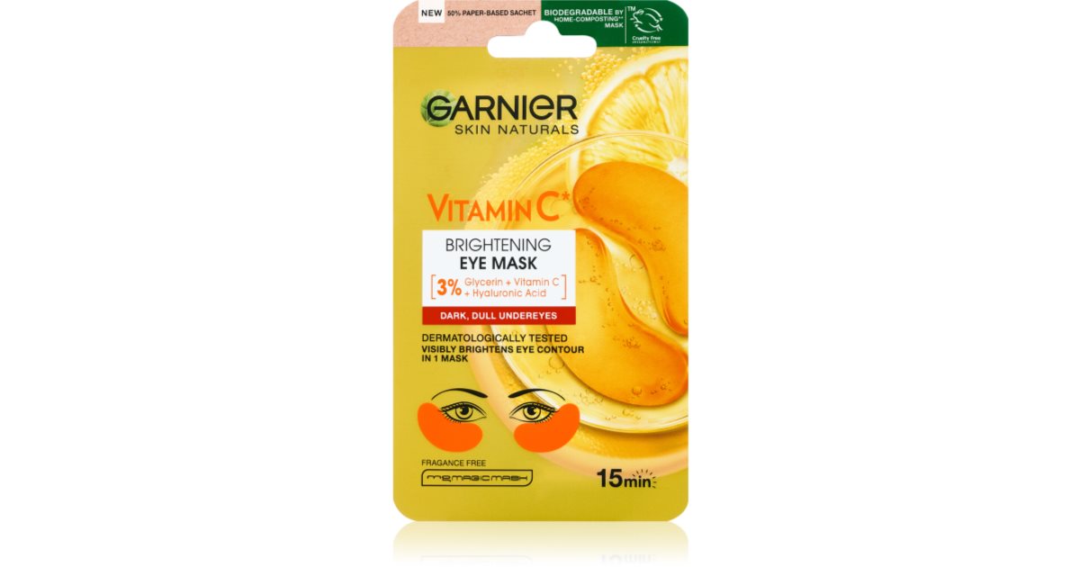 Garnier Skin Naturals Vitamin C hydratační a rozjasňující maska na oční ...