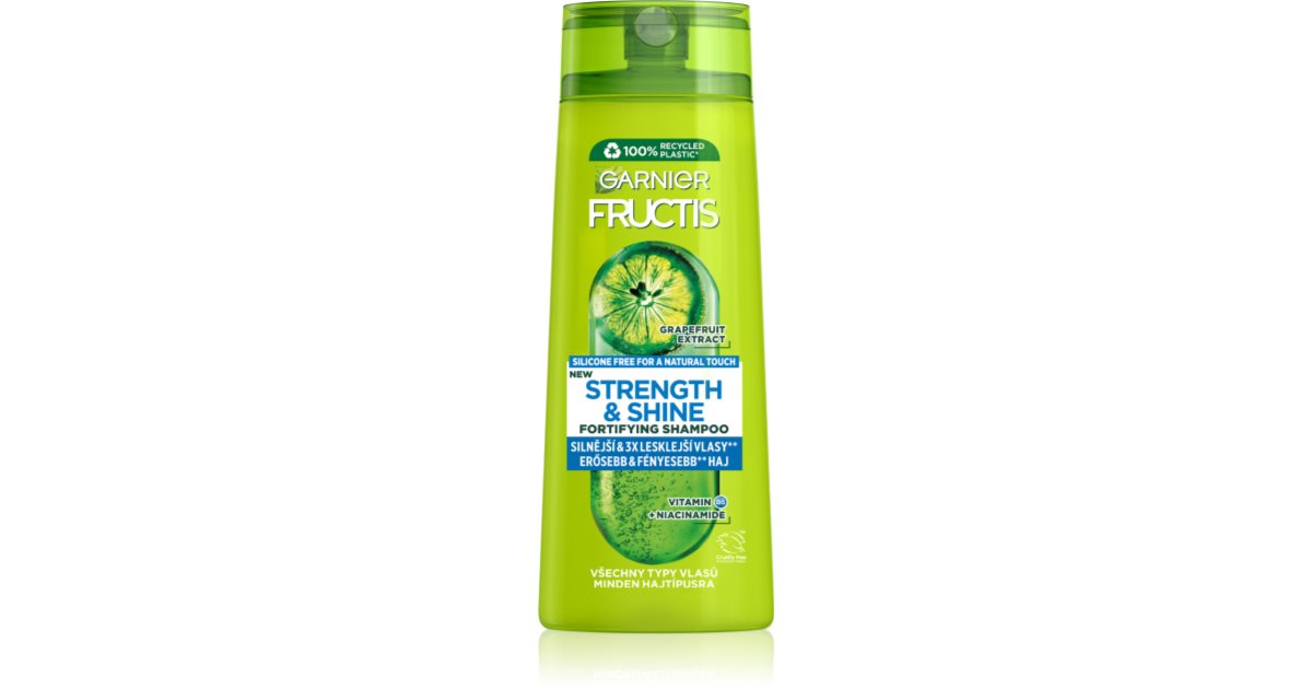 Garnier Fructis Strength & Shine champú para fortalecimiento y brillo ...