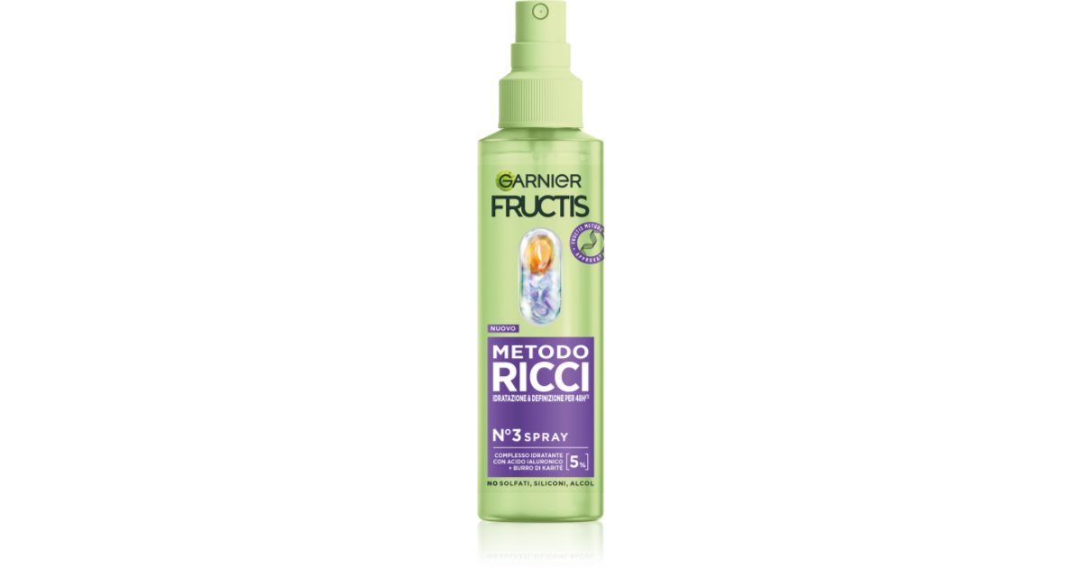 Garnier Fructis Metodo Ricci moisturising hair mist for activation of ...