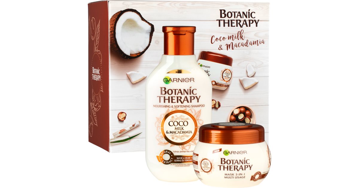 Garnier Botanic Therapy Coco Milk & Macadamia sada I. (pro suché vlasy ...