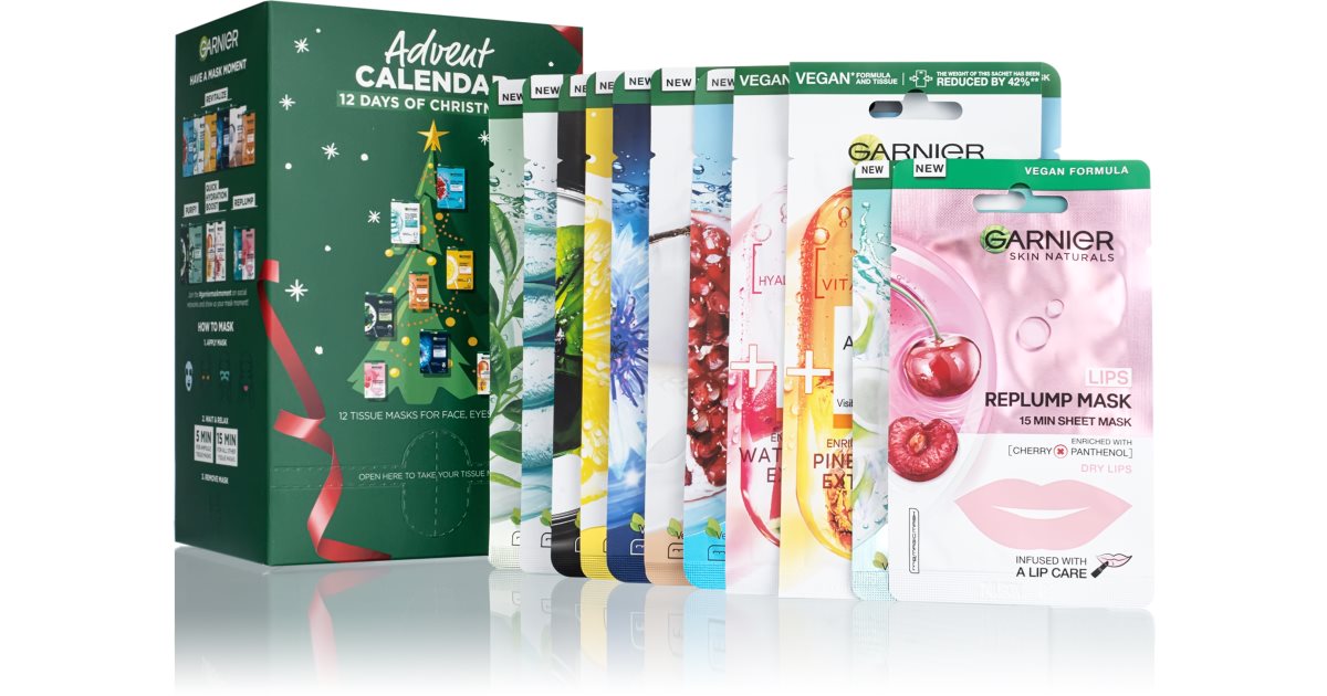 Garnier Skin Naturals calendrier de l'Avent (pour une peau parfaite ...