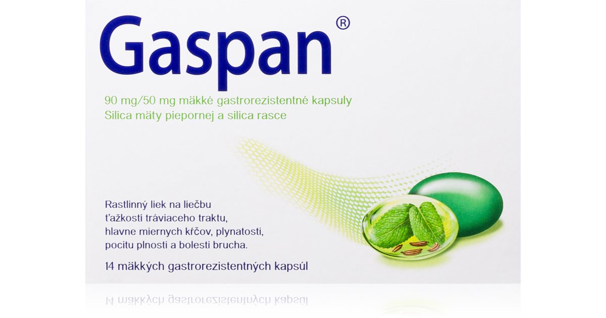 Gaspan Gaspan 90 mg/50 mg enterosolventné mäkké tobolky na liečbu ...