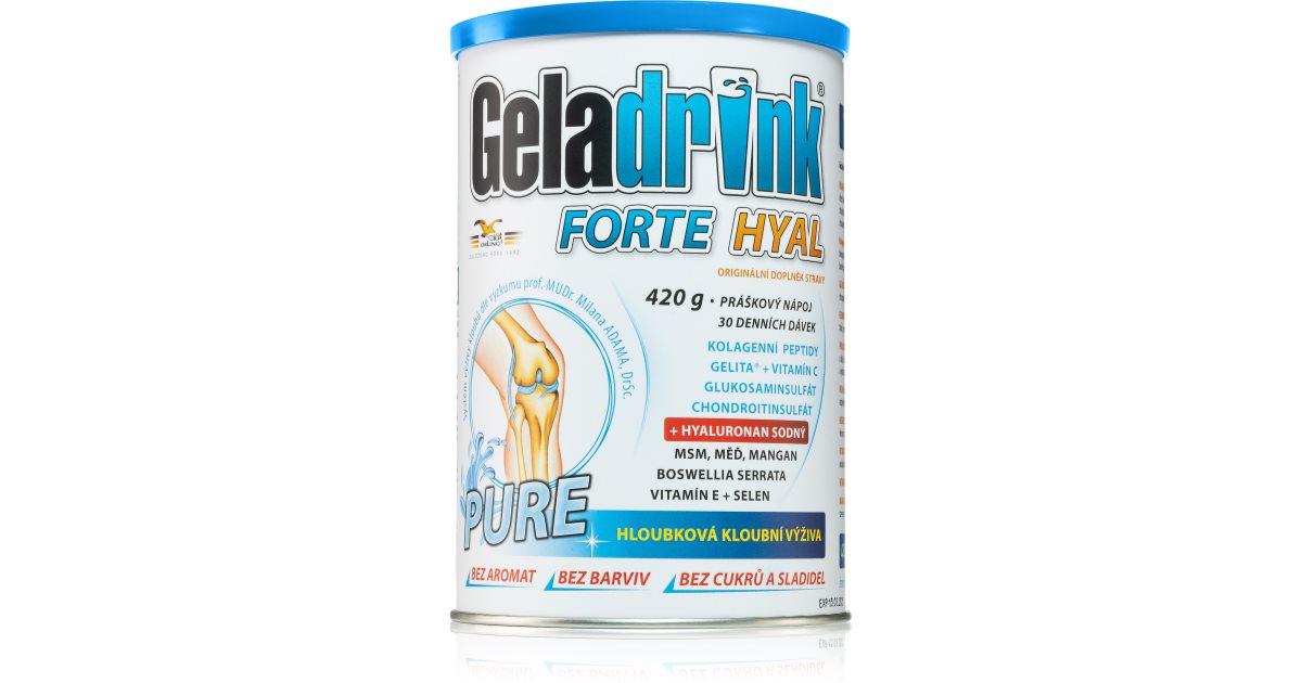 Geladrink Forte Hyal Pure prášok na prípravu nápoja na podporu zdravia ...