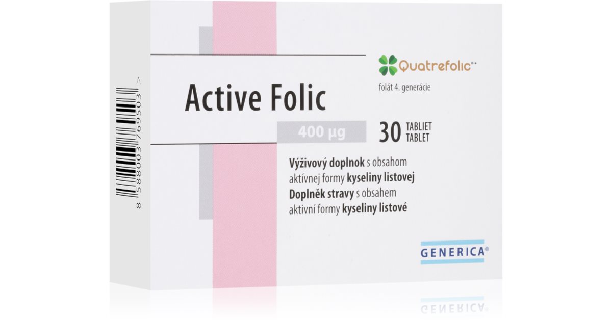 Generica Active Folic tablety s kyselinou listovou | notino.cz