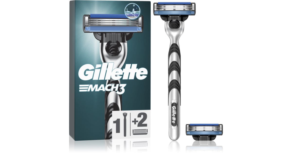 Gillette Mach3 holicí strojek + 2 náhradní hlavice recenze | notino.cz