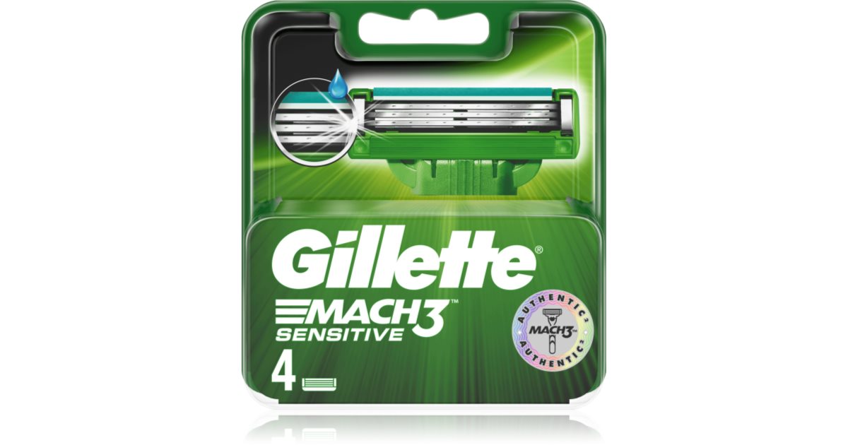 Gillette Mach3 Sensitive recarga de lâminas 4 pçs | notino.pt
