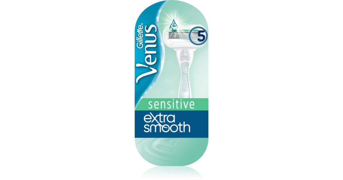 Gillette Venus Extra Smooth Sensitive Shaver + replacement heads ...