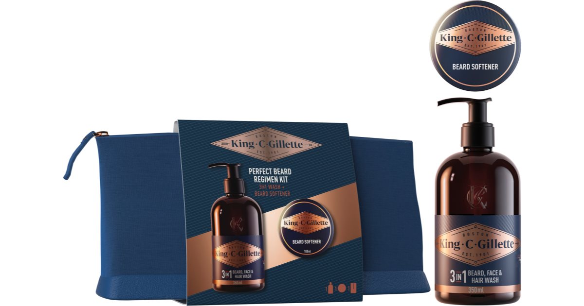 Gillette King C. Perfect Beard Regimen Kit gift set for men | notino.co.uk
