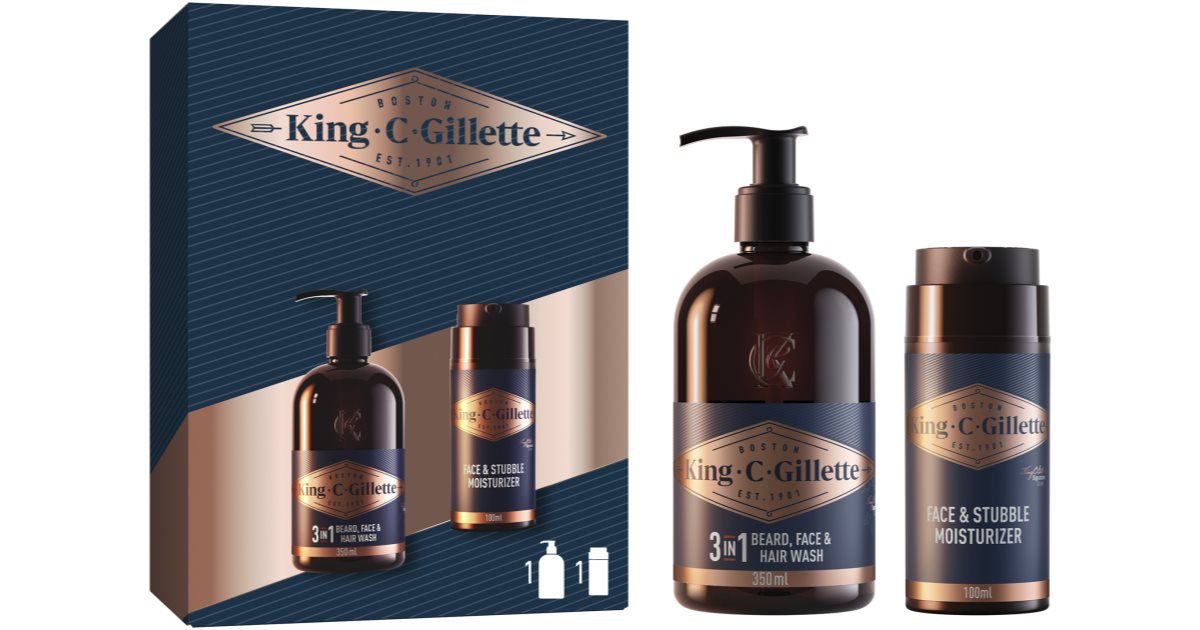 Gillette King C. Perfect Beard Care Kit zestaw upominkowy dla mężczyzn