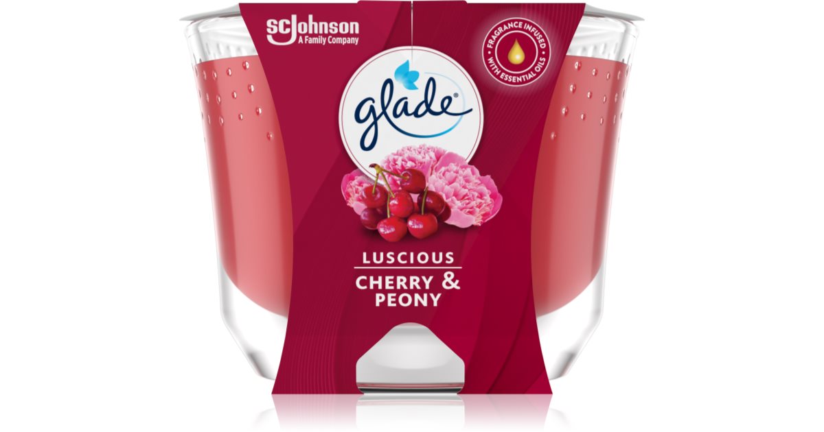 GLADE Luscious Cherry & Peony scented candle | notino.co.uk