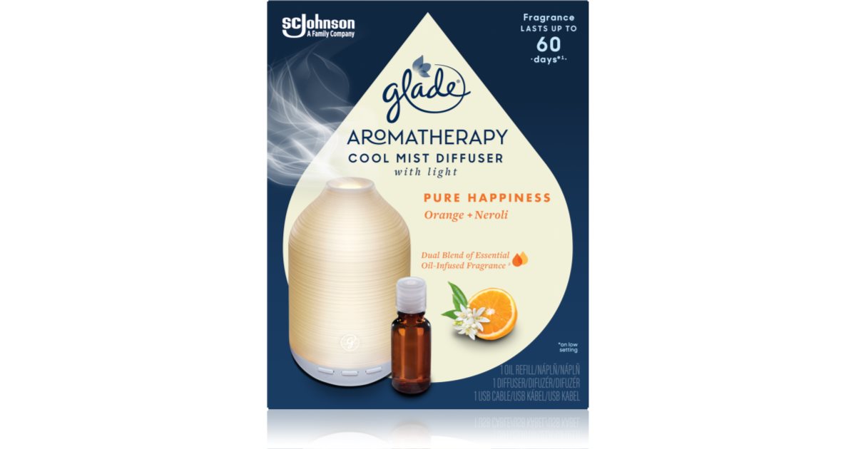 GLADE Aromatherapy Pure Happiness aroma diffuser with filling Orange ...