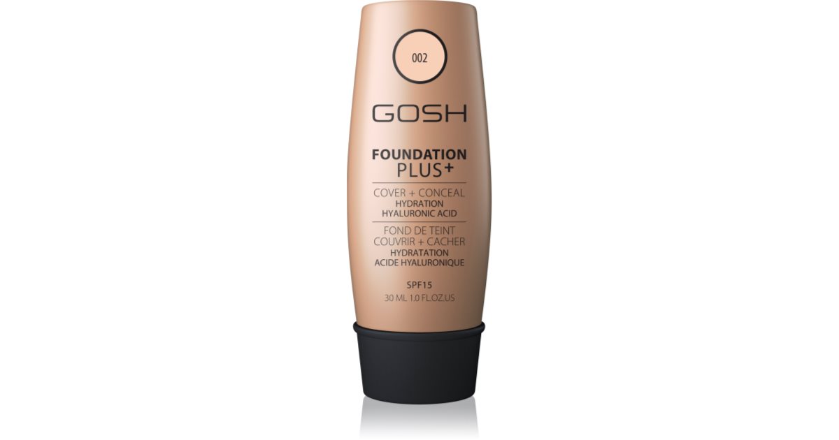 Gosh Foundation Plus+ Natural Coverage Hydrating Foundation SPF 15 | notino.co.uk