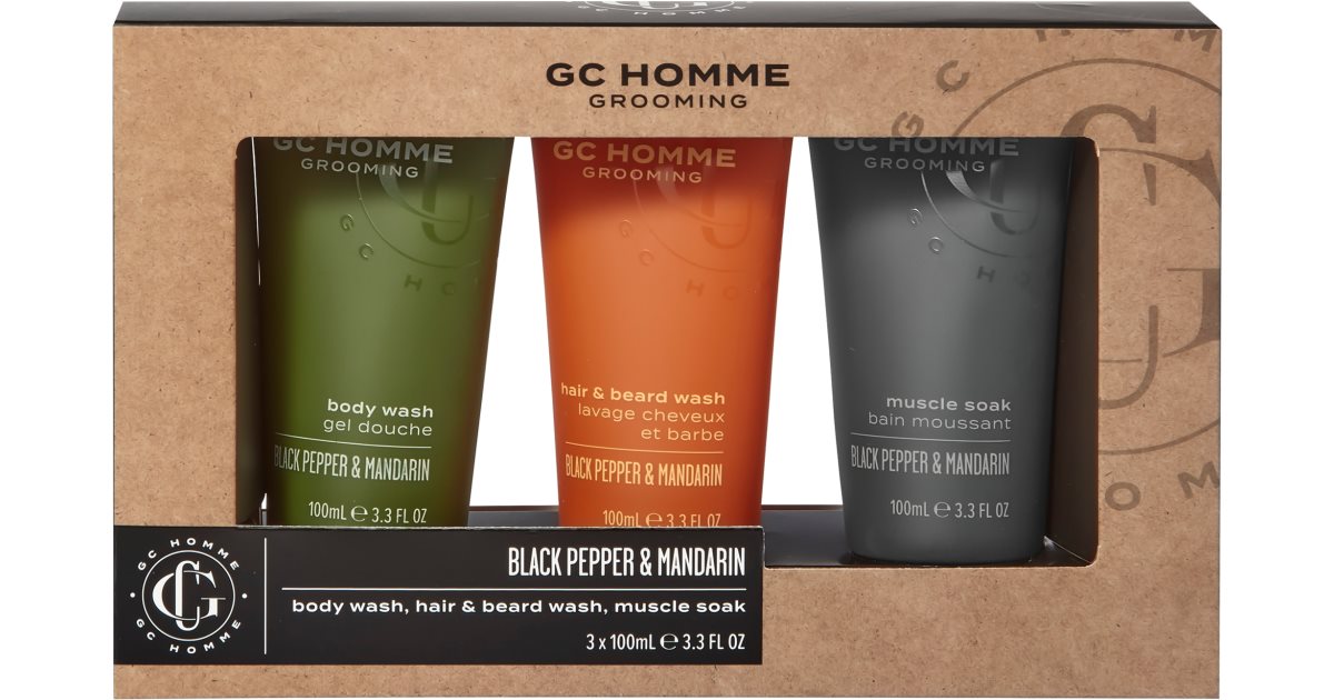 Grace Cole GC Homme gift set Black Pepper & Mandarin (for face, body ...