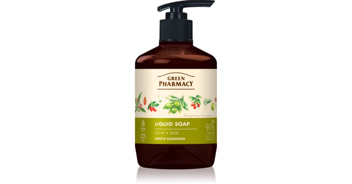 Green Pharmacy Olive & Goji Berry Liquid Soap savon liquide mains avec ...