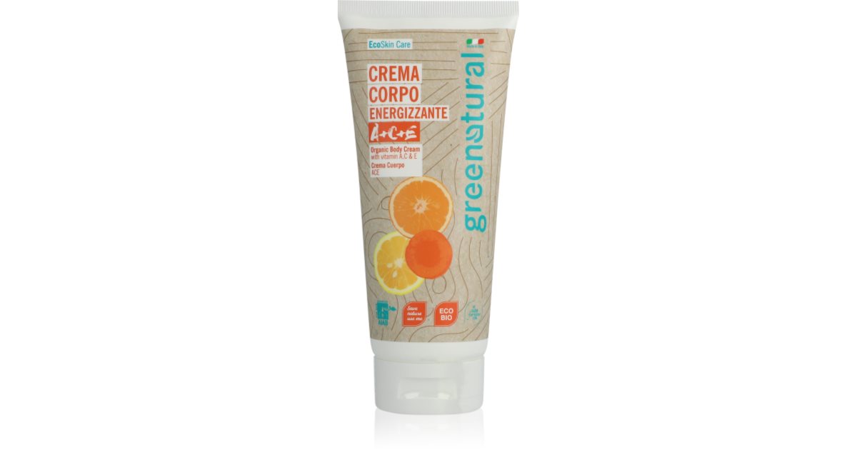 Greenatural Body Cream crema delicata corpo con vitamine A, C, E ...
