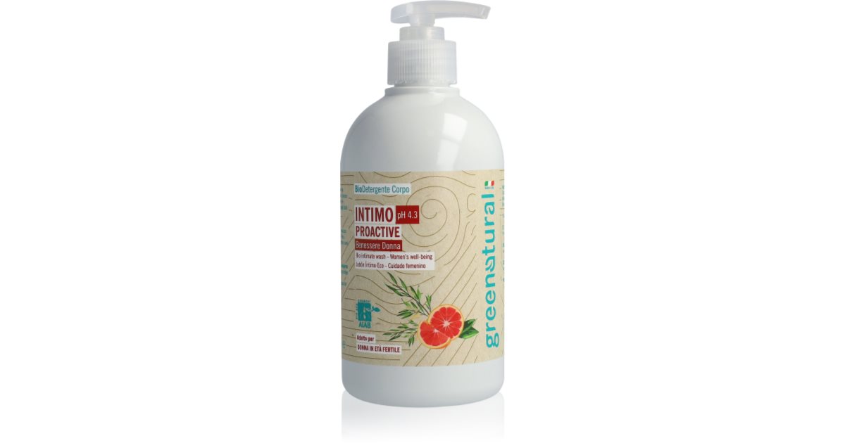 Greenatural Intimate Wash Gel Proactive pH 4,3 BIO gel for intimate ...