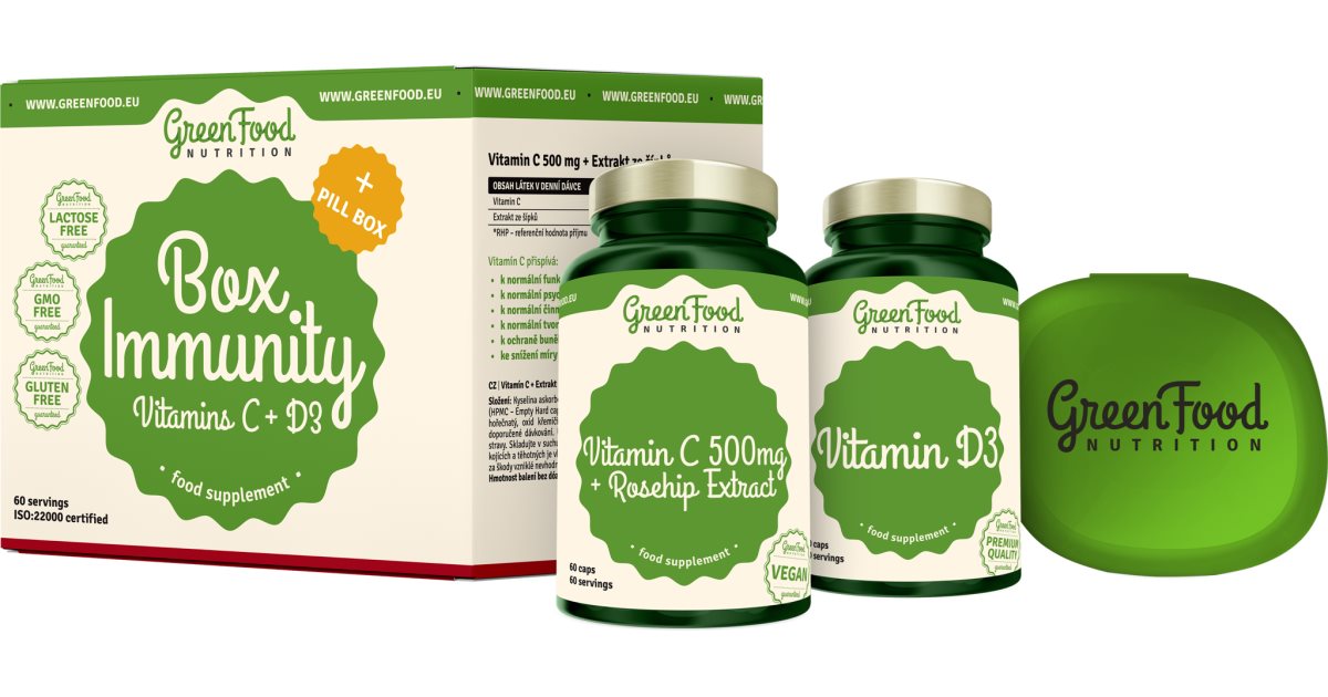 GreenFood Nutrition Immunity Box dárková sada pro podporu imunitního ...