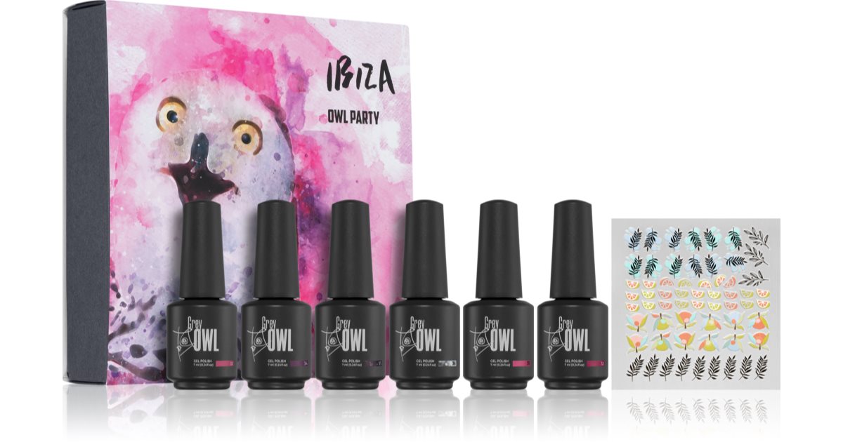 Grey Owl GO Ibiza kit med nagellack med hjälp av en UV/LED-lampa ...