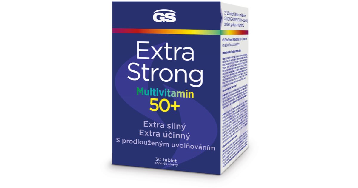 GS Extra Strong Multivitamin 50+ tablety s multivitamínovým komplexom ...