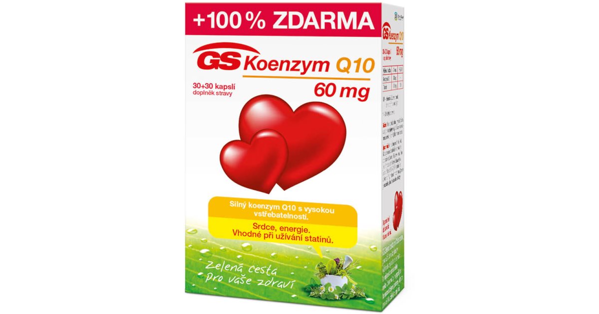 GS Koenzym Q10 60mg EKO balení s koenzymem Q10 | notino.cz