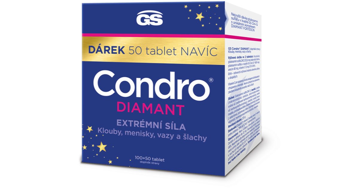 GS Condro Diamant darčekové balenie tablety na podporu normálneho stavu ...