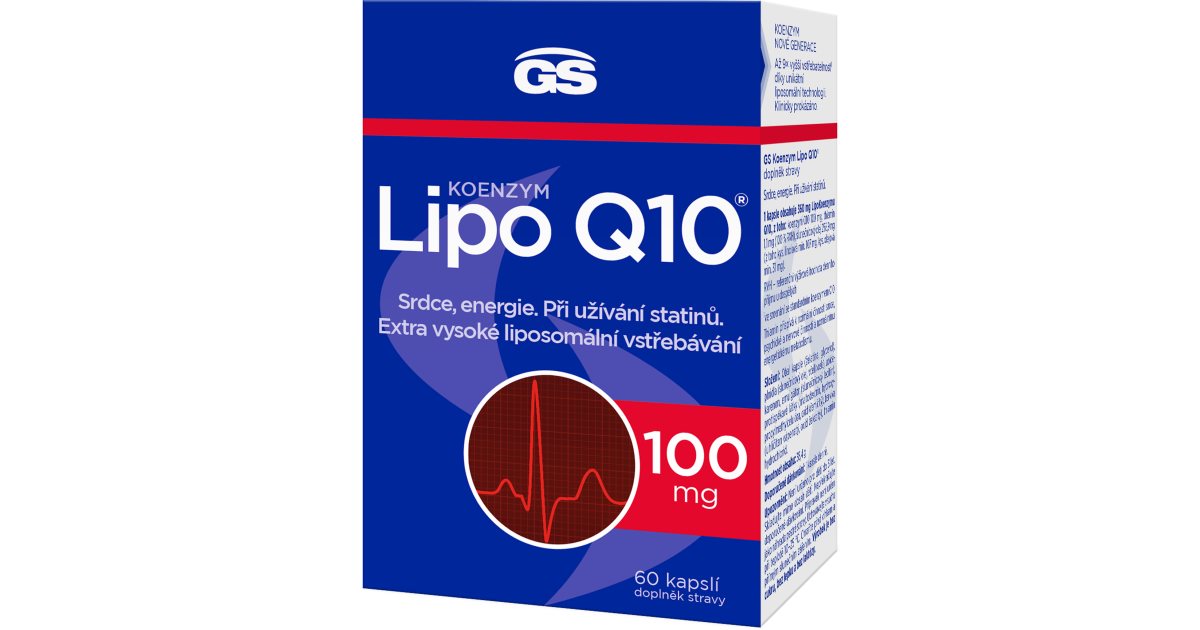 GS Koenzym Lipo Q10 100 mg kapsuly pre zdravé srdce a cievy | notino.sk