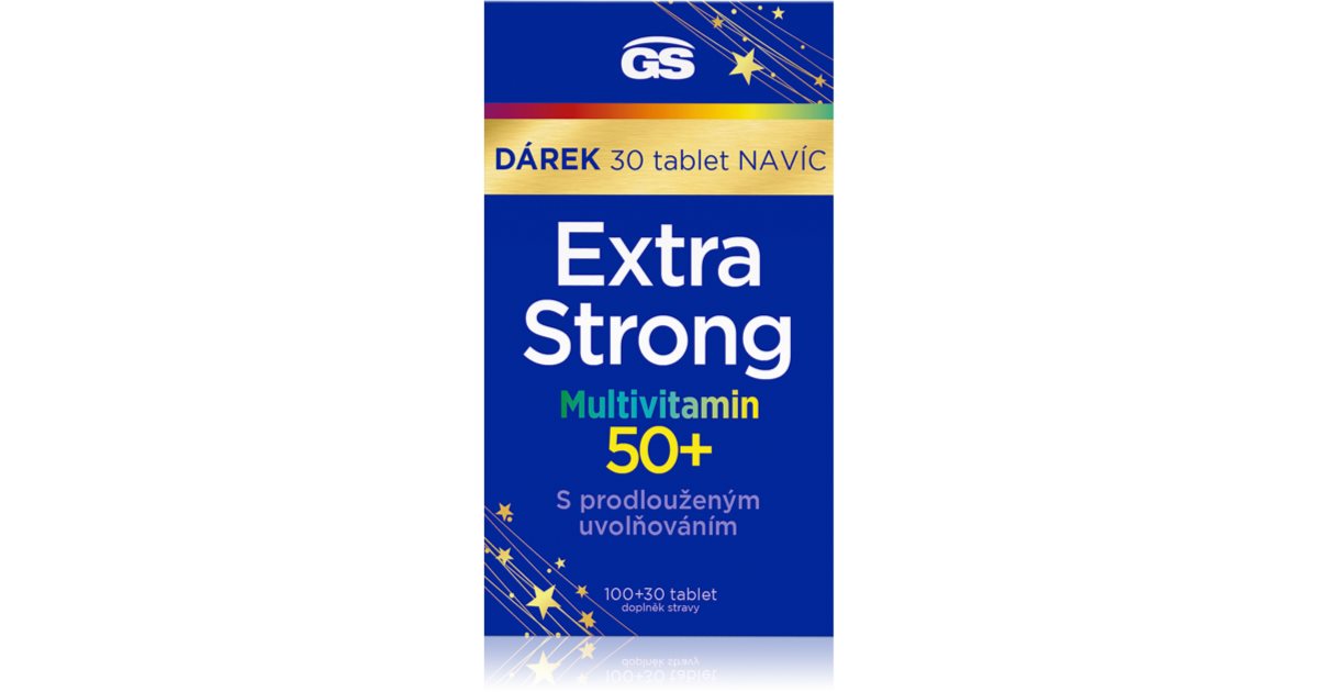 GS Extra Strong Multivitamin 50+ tablety s multivitamínovým komplexem ...