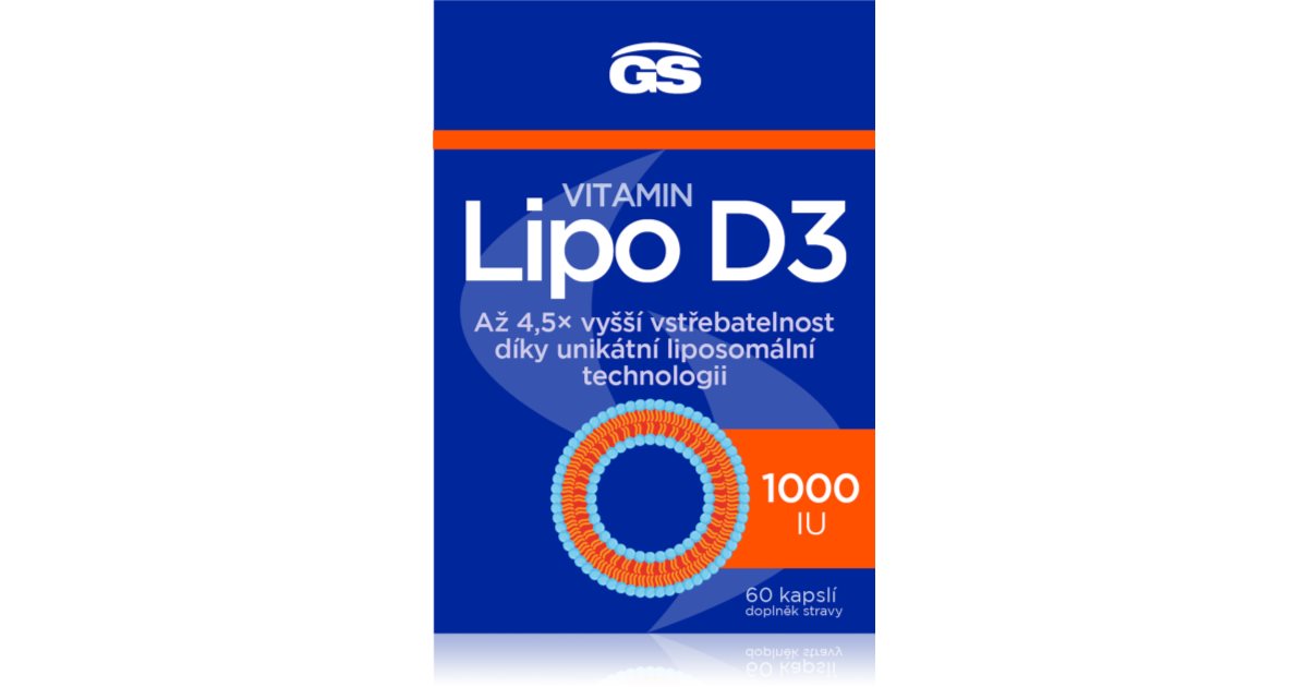 GS Lipo D3 1000 IU kapsle s vitamínem D | notino.cz
