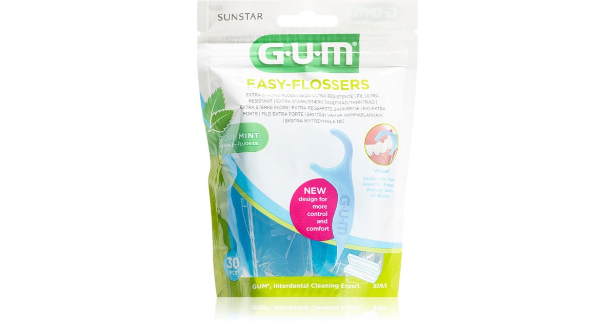 G.U.M Easy Floessers extra gentle expanding dental floss with fluoride ...