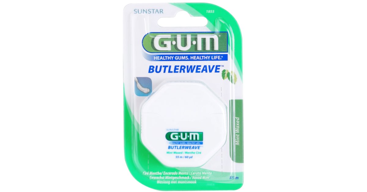 G.U.M Butlerweave waxed dental floss with mint flavor | notino.co.uk