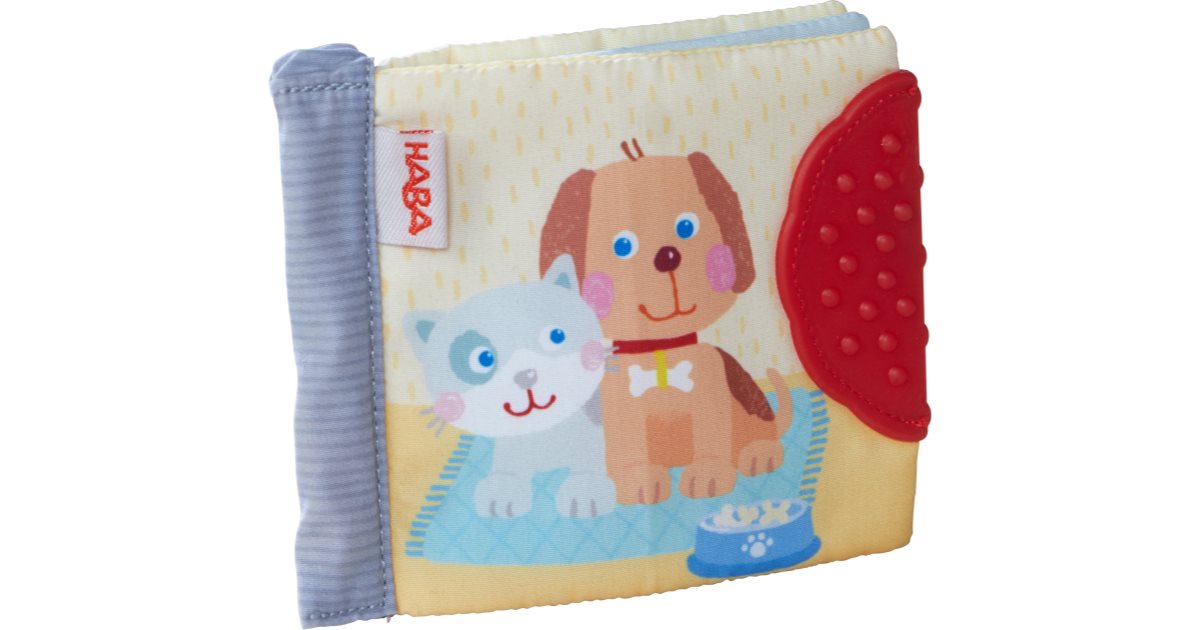 Haba Buggy Book Pets contrast educational book with teether | notino.co.uk