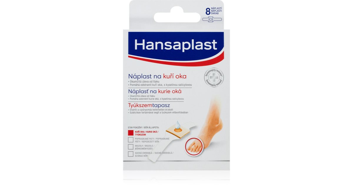 Hansaplast Corn patch plastre Om ligtorne og hård hud | notino.dk