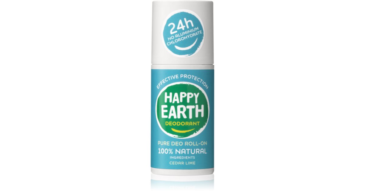 Happy Earth 100% Natural Deodorant Roll-On Cedar Lime dezodorant roll-on