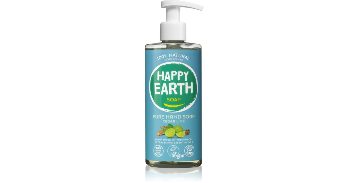 Happy Earth 100% Natural Hand Soap Cedar Lime Hand Soap | notino.ie