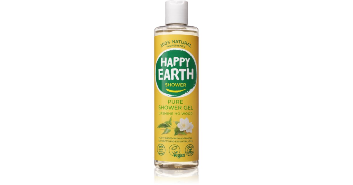 Happy Earth 100% Natural Shower Gel Jasmine Ho Wood shower gel | notino ...