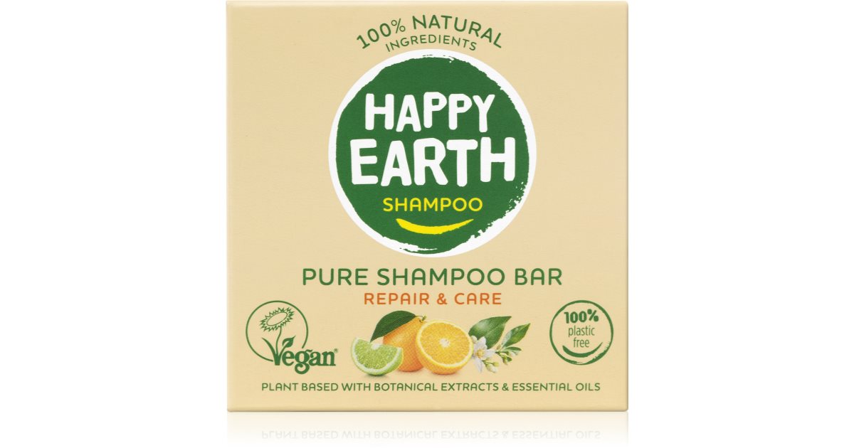 Happy Earth 100% Natural Shampoo Bar Dry & Damaged hair shampoo bar for ...