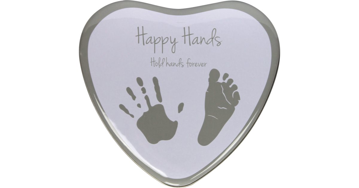 Happy Hands 2D Heart Silver/White Baby-Abdruckset | notino.ch
