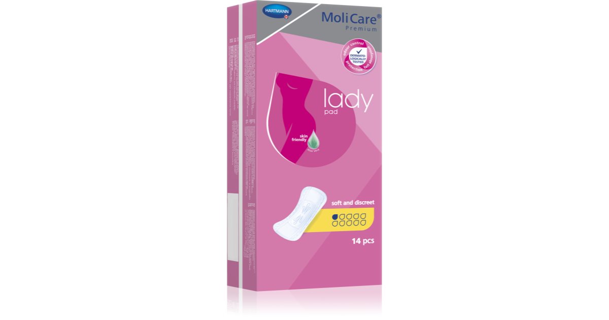 Hartmann MoliCare Lady pad 1 drop incontinence pads | notino.ie