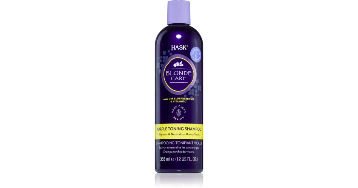 HASK Blonde Care Purple Shampoo Paarse Shampoo neutraliseert gele ...