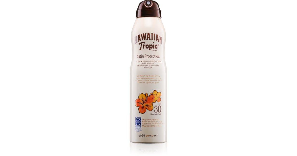 Hawaiian Tropic Satin Protection spray bronzeador para corpo e rosto ...
